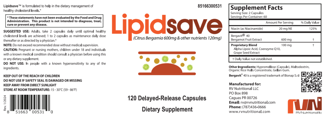 LIPIDSAVE™ DR CAPS – RV Nutritional LLC